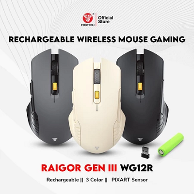 Fantech RAIGOR III Rechargeable Baterai Mouse Wireless Gaming WG12R ...